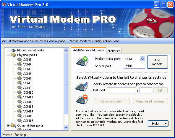 Virtual Modem PRO - emulate hardware modem with Eltima virtual IP-Modem ...